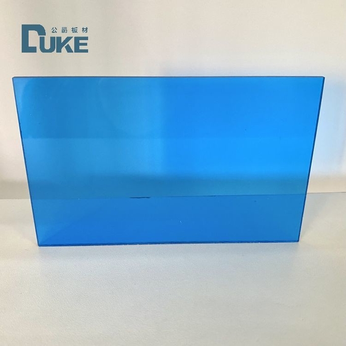 Unbreakable Translucent Light Blue Colored Cast Plexiglass Sheet