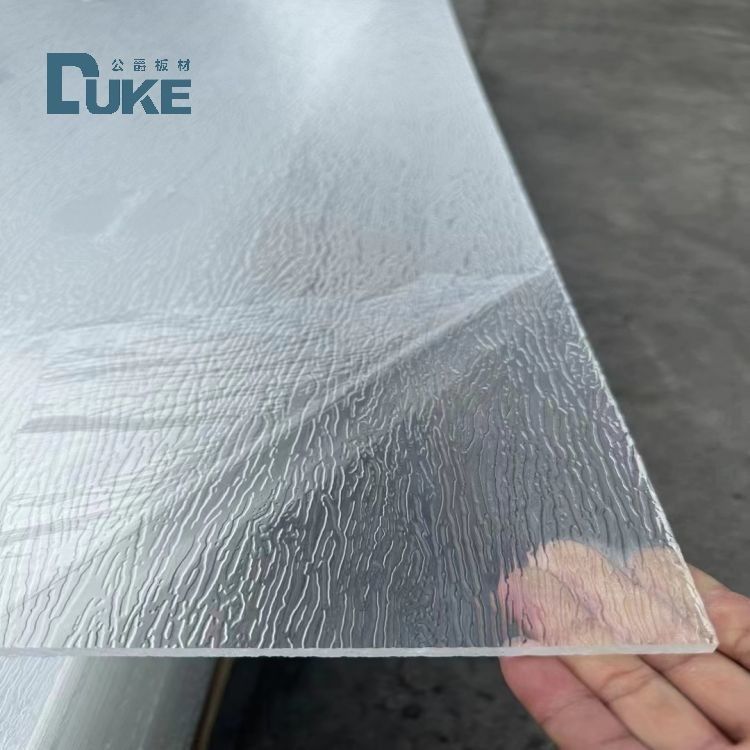 Stone Textured Clear V-Shaped striped acrylic sheet Extruded Sheets
