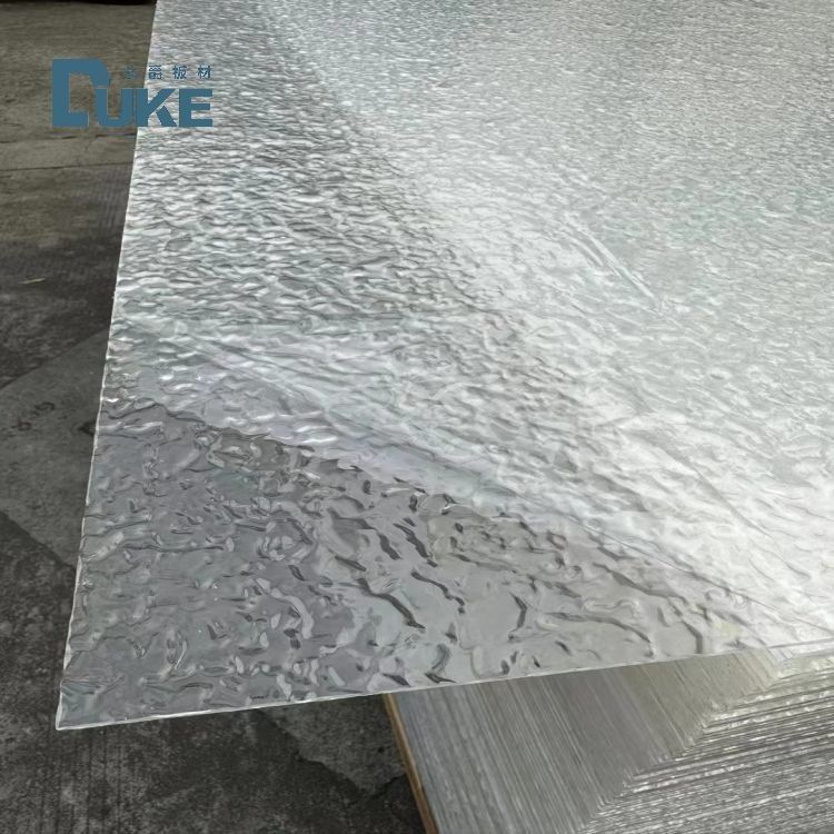 Stone Textured Clear V-Shaped striped acrylic sheet Extruded Sheets